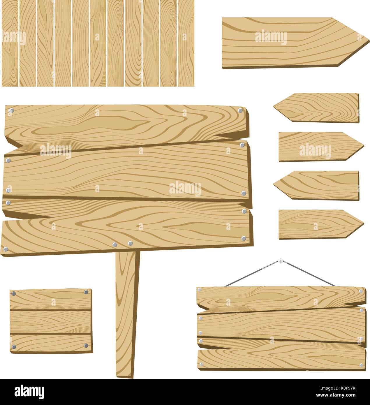 Handmade wood sign on Stock Vector Images - Alamy