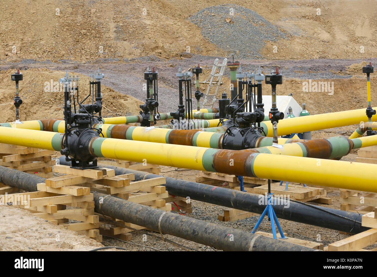 Construction work Gas pipeline, Hessen, Germany Stock Photo - Alamy