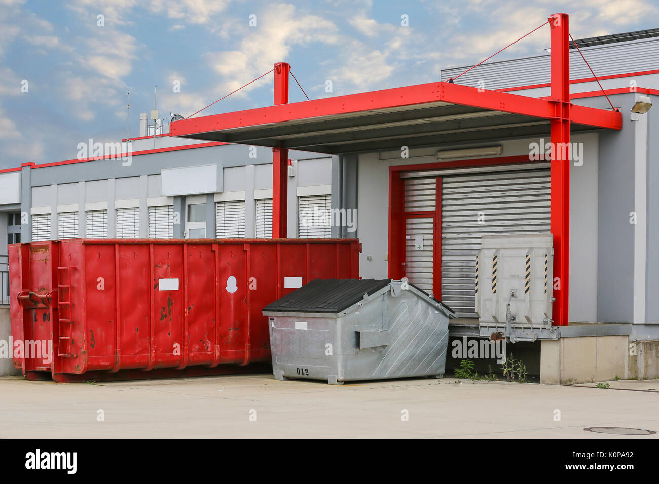 Truck Loading ramp on a warehouse building in Hessen, Germany Stock ...
