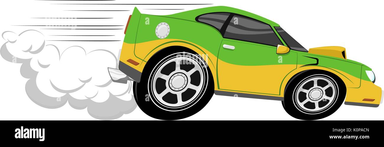 race car cartoon isolated on white background Stock Vector Image & Art ...