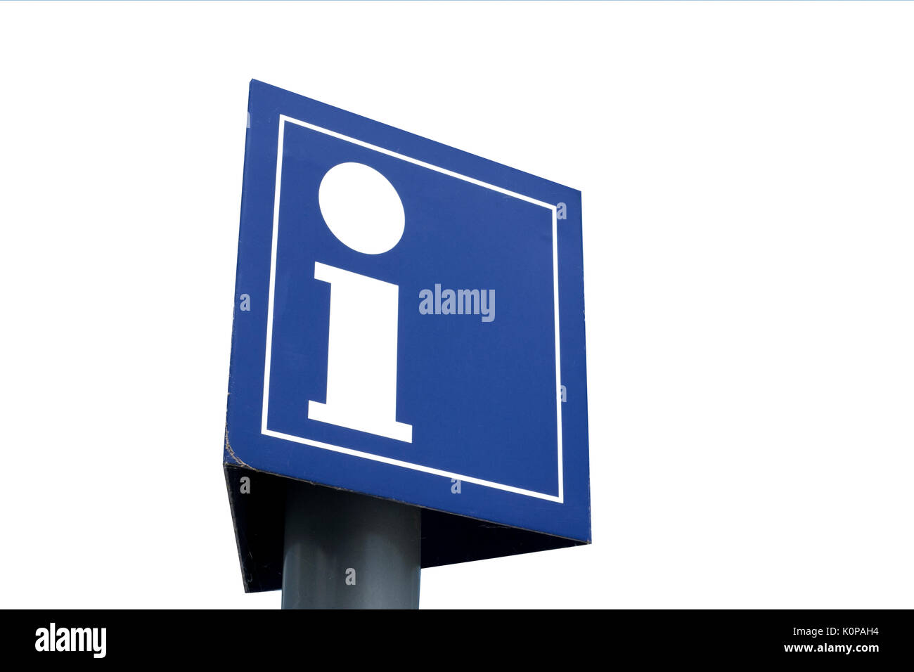 Information sign isolated on white background Stock Photo - Alamy