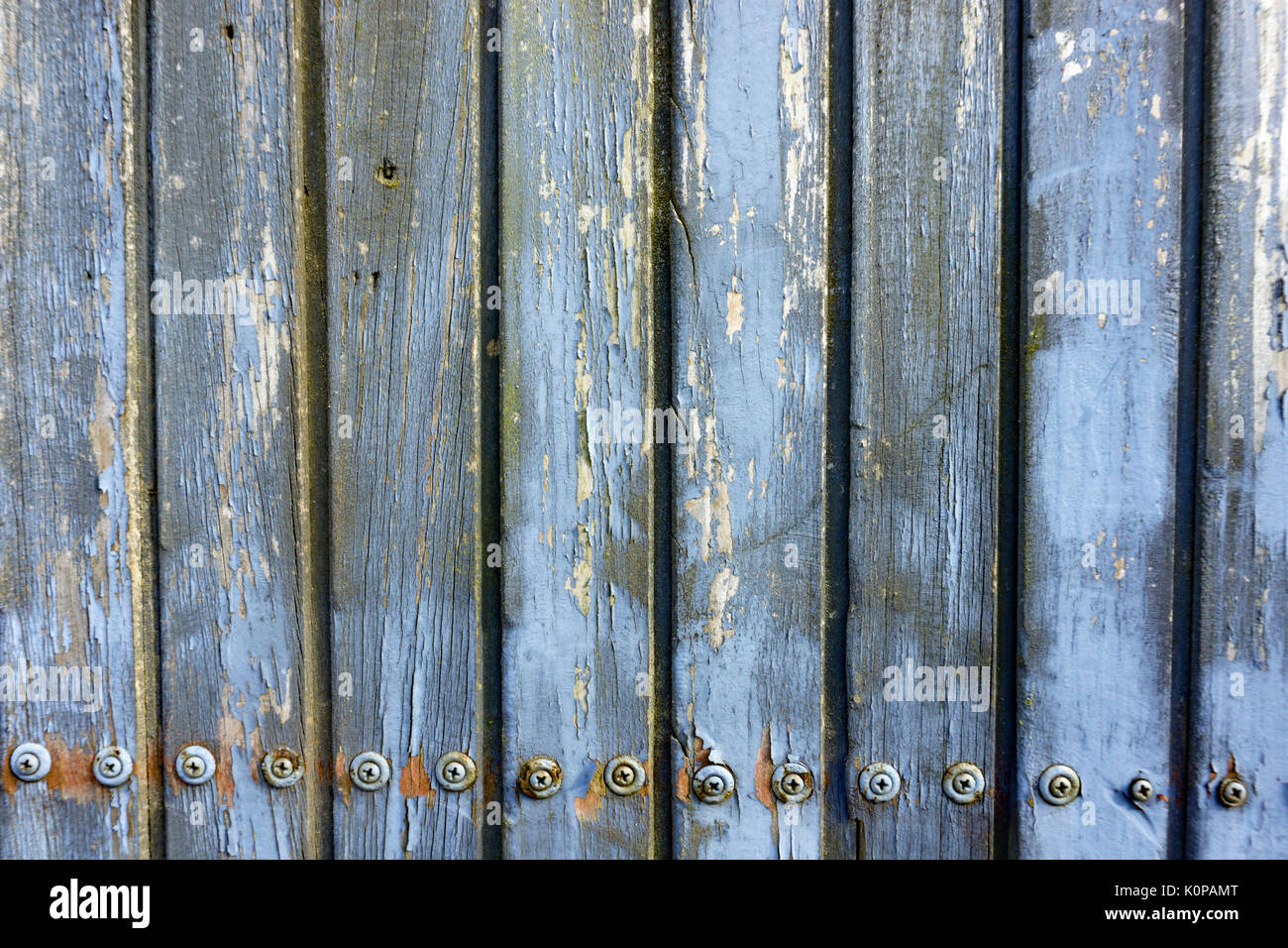 Weathered Wood Wall with screws in detail Stock Photo - Alamy