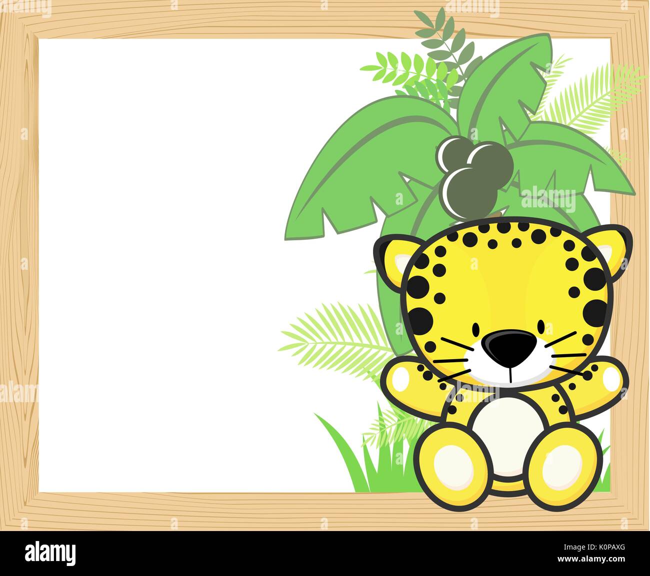 Green Cartoon Baby Cheetah