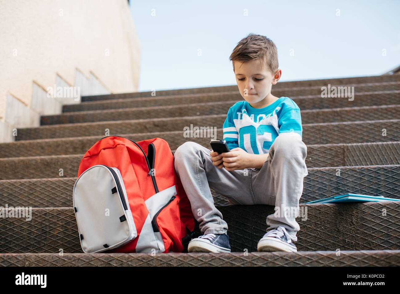 Sitting Alone At School Outside