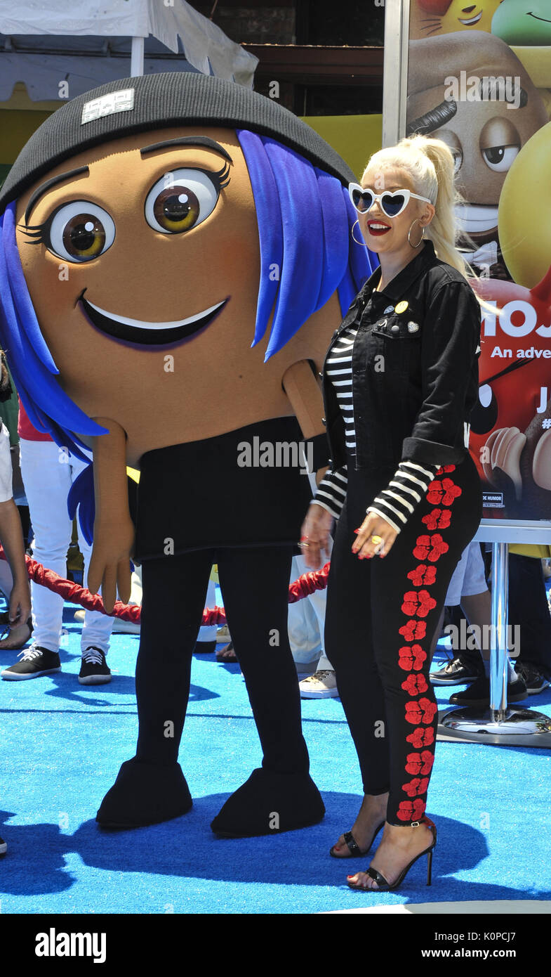 Premiere The Emoji Movie Featuring: Christina Aguilera Where: Los ...