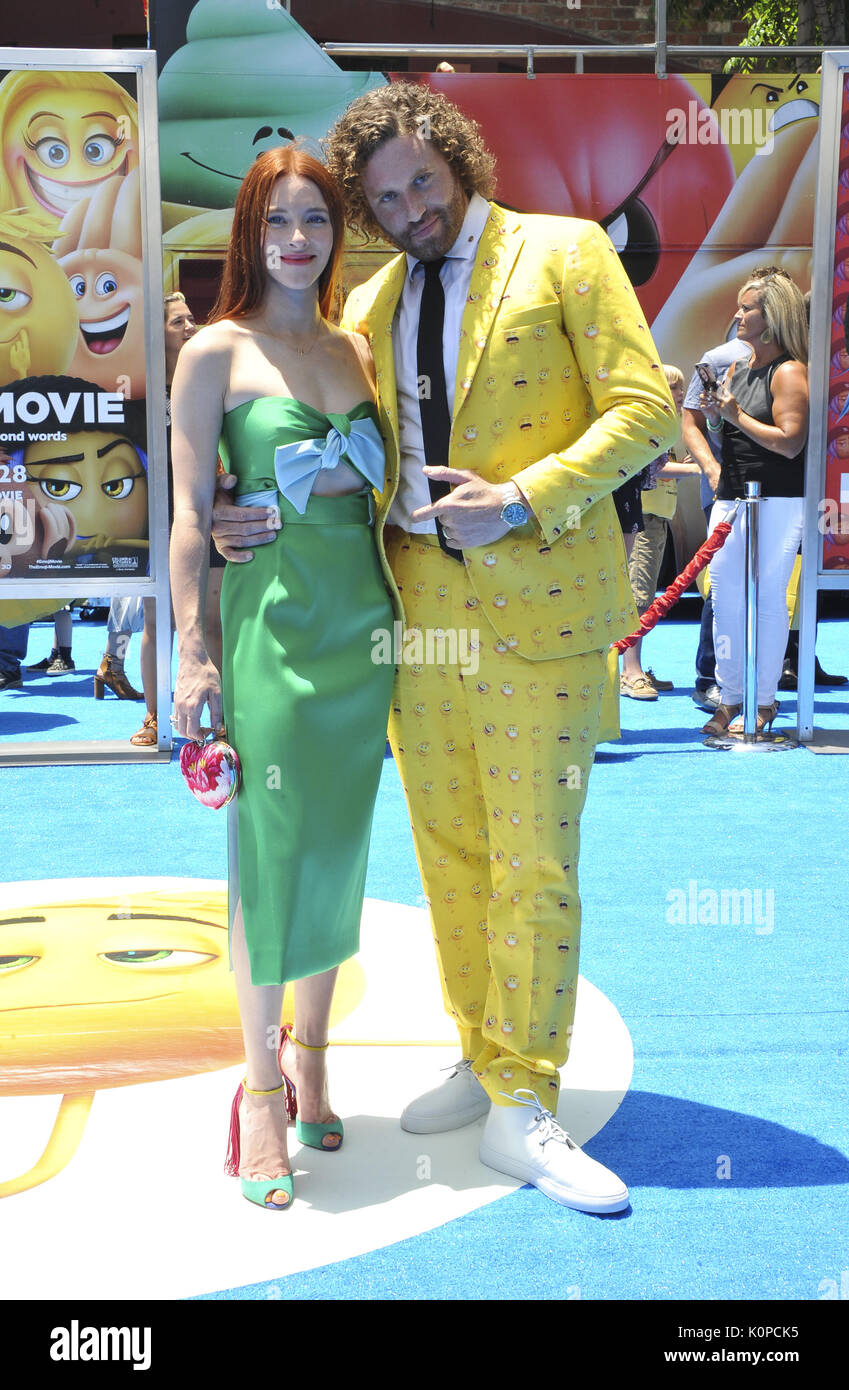 Premiere The Emoji Movie Featuring: T.J. Miller, Kate Gorney Where: Los ...