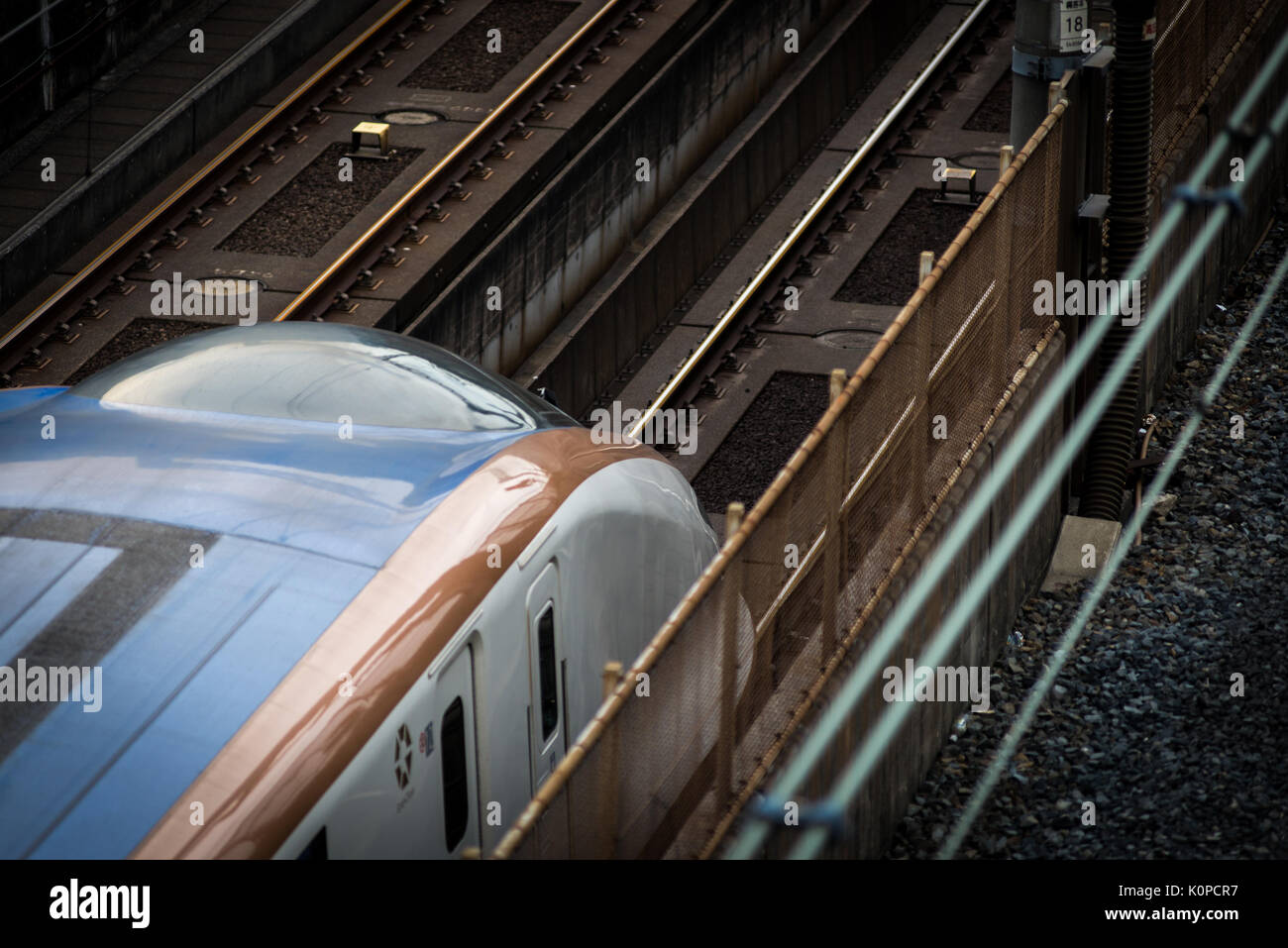 Bullet train in tokyo Stock Photo - Alamy