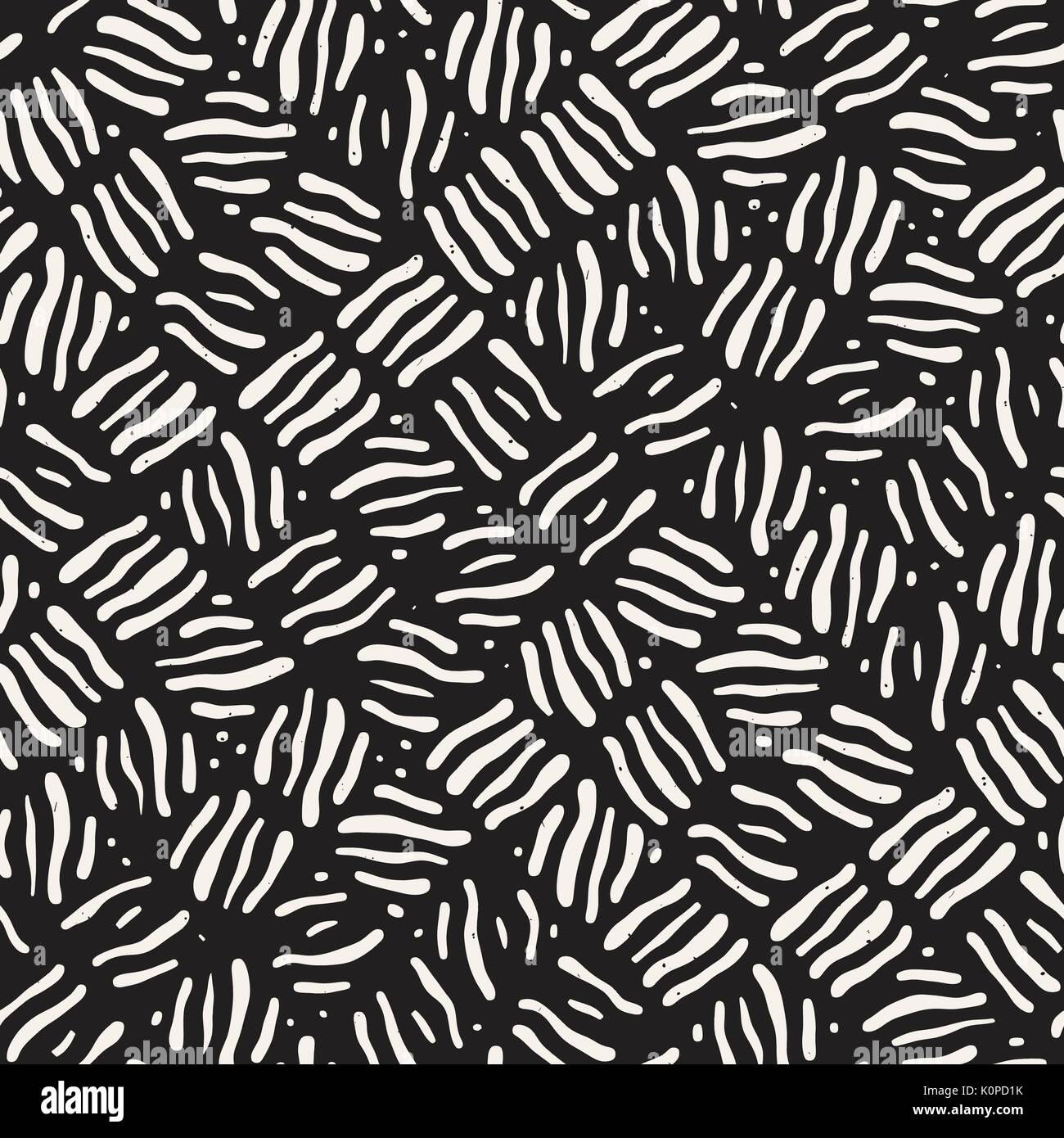 Seamless freehand pattern. Vector abstract rough lines background. Hand ...