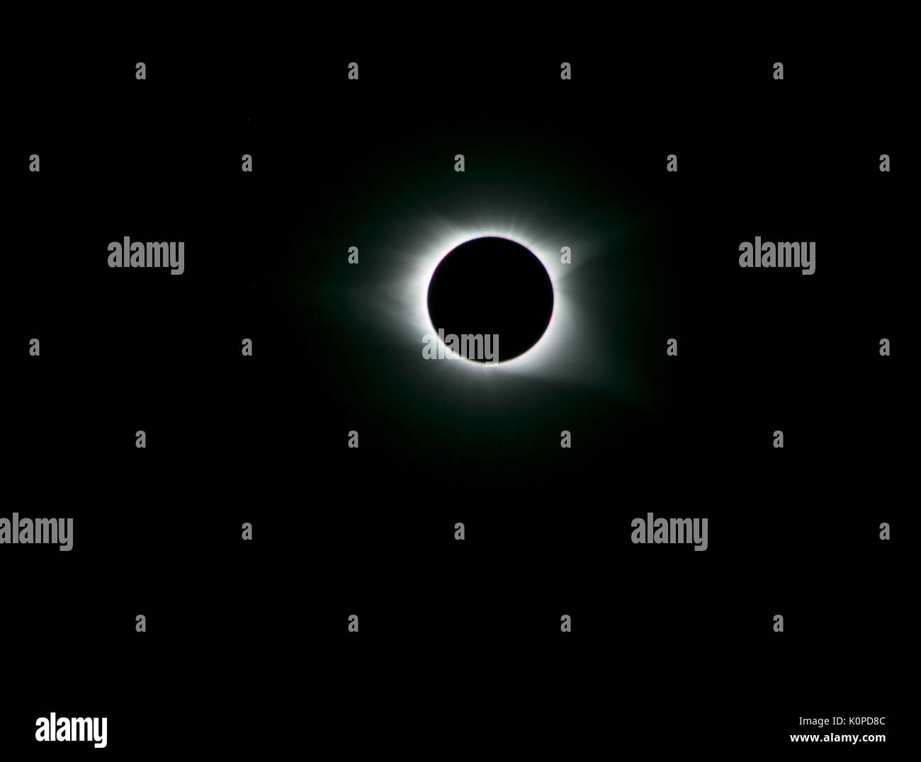 Solar Eclipse during totality as seen from Colombia, SC Stock Photo - Alamy