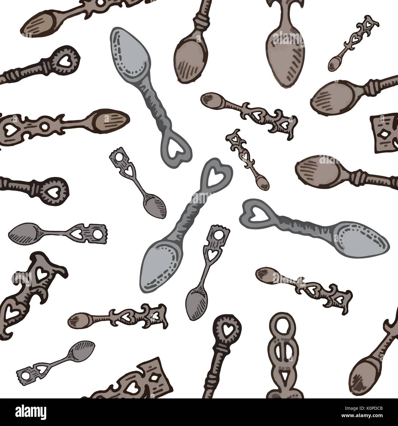 Welsh spoons pattern Stock Vector Images - Alamy