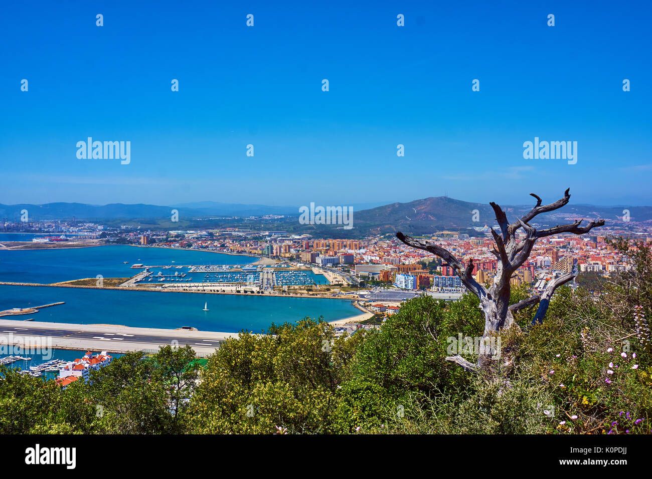 Aerial view of Gibraltar. Gibraltar capital of Gibraltar UK Stock Photo ...