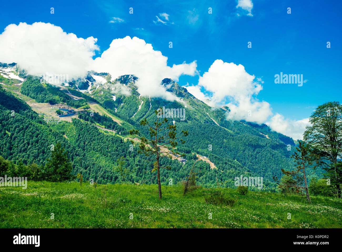 Caucasus mountains. mountain landscape Stock Photo - Alamy