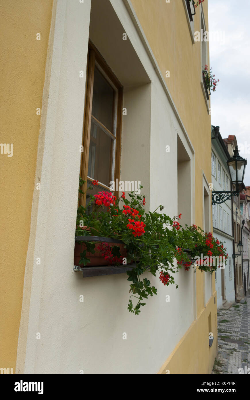 Window box on street in Prague Stock Photo - Alamy