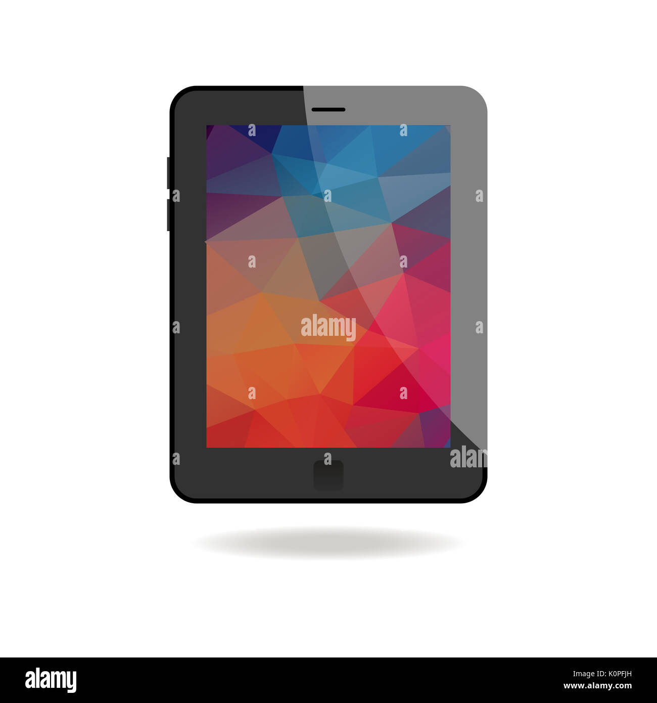 Illustration Of Tablet With Abstract Background Stock Photo - Alamy