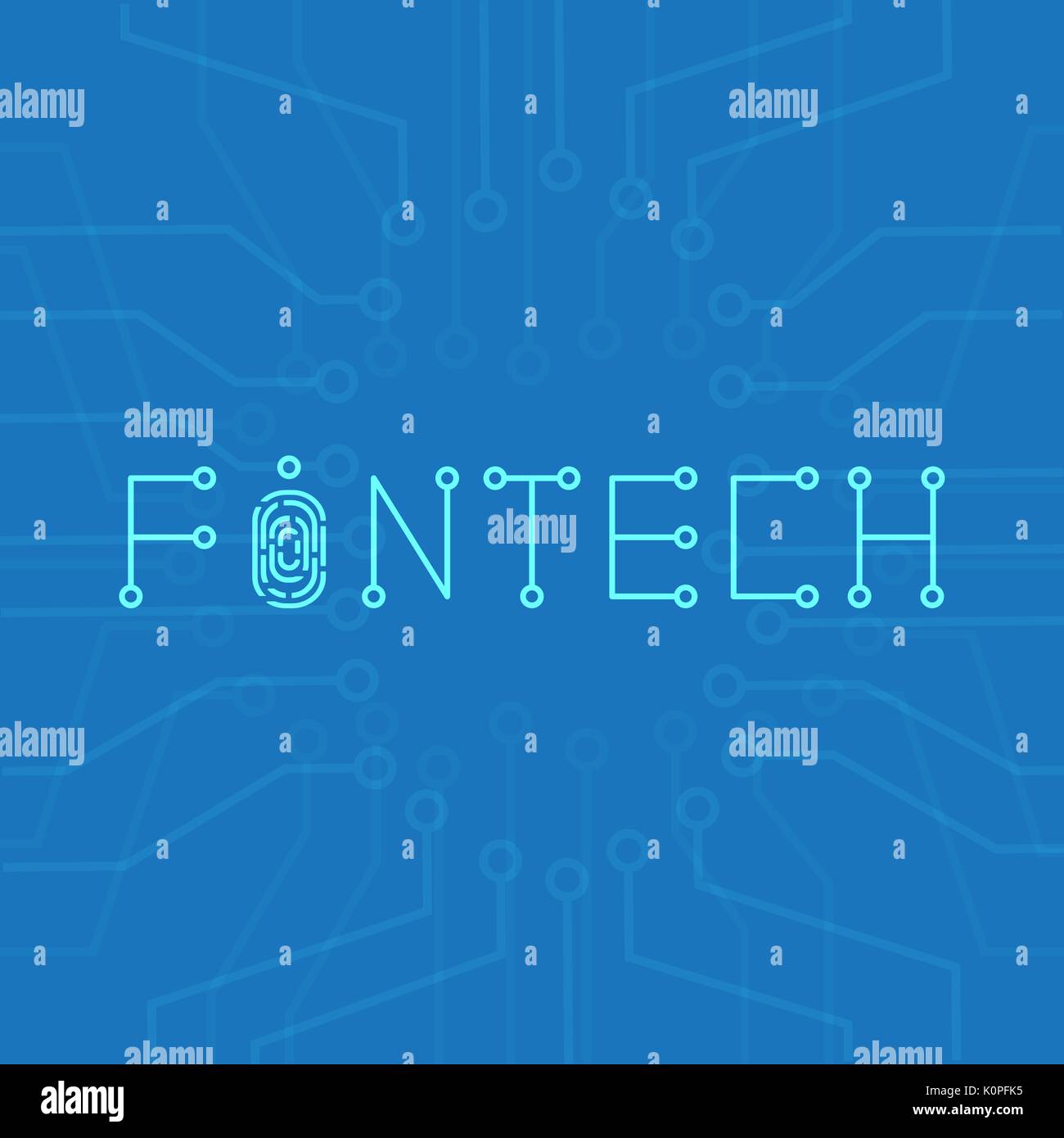 Fintech - background with circuit design Stock Vector Image & Art - Alamy