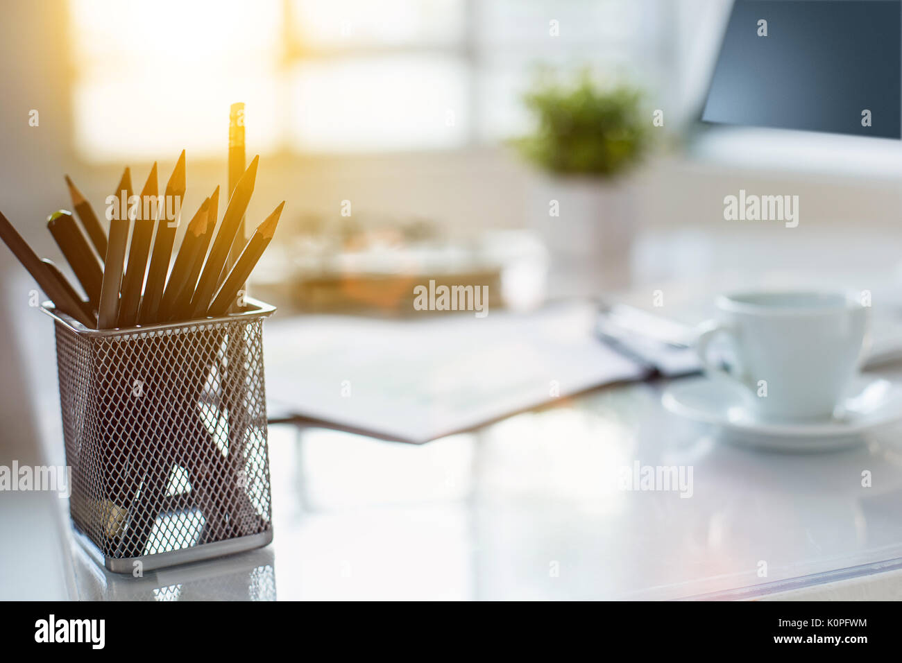The abstract Office Desktop Stock Photo - Alamy