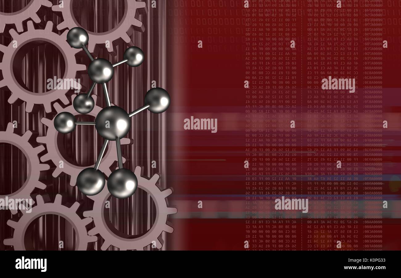 Red steel molecule hi-res stock photography and images - Alamy