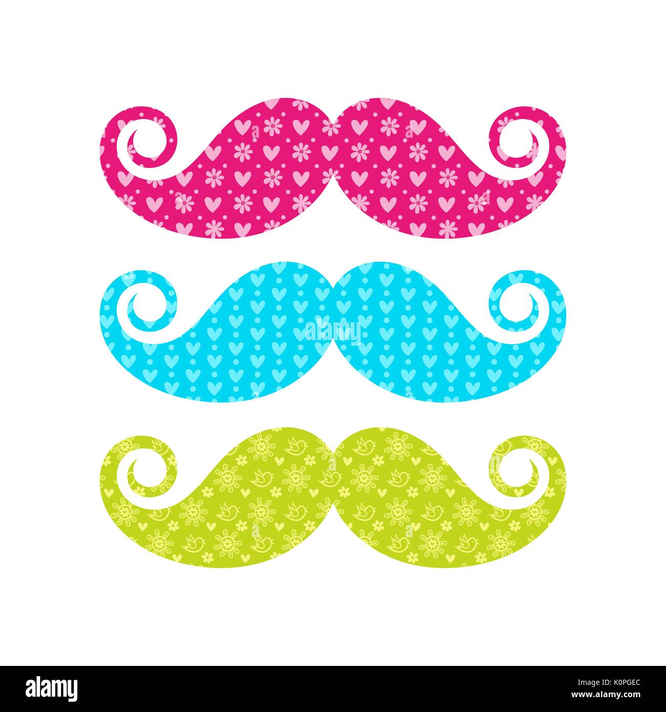 Colorful Mustaches