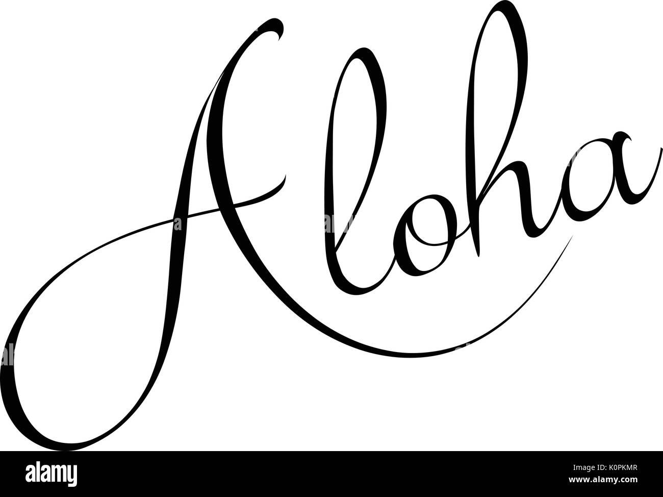 Aloha Black and White Stock Photos & Images - Alamy