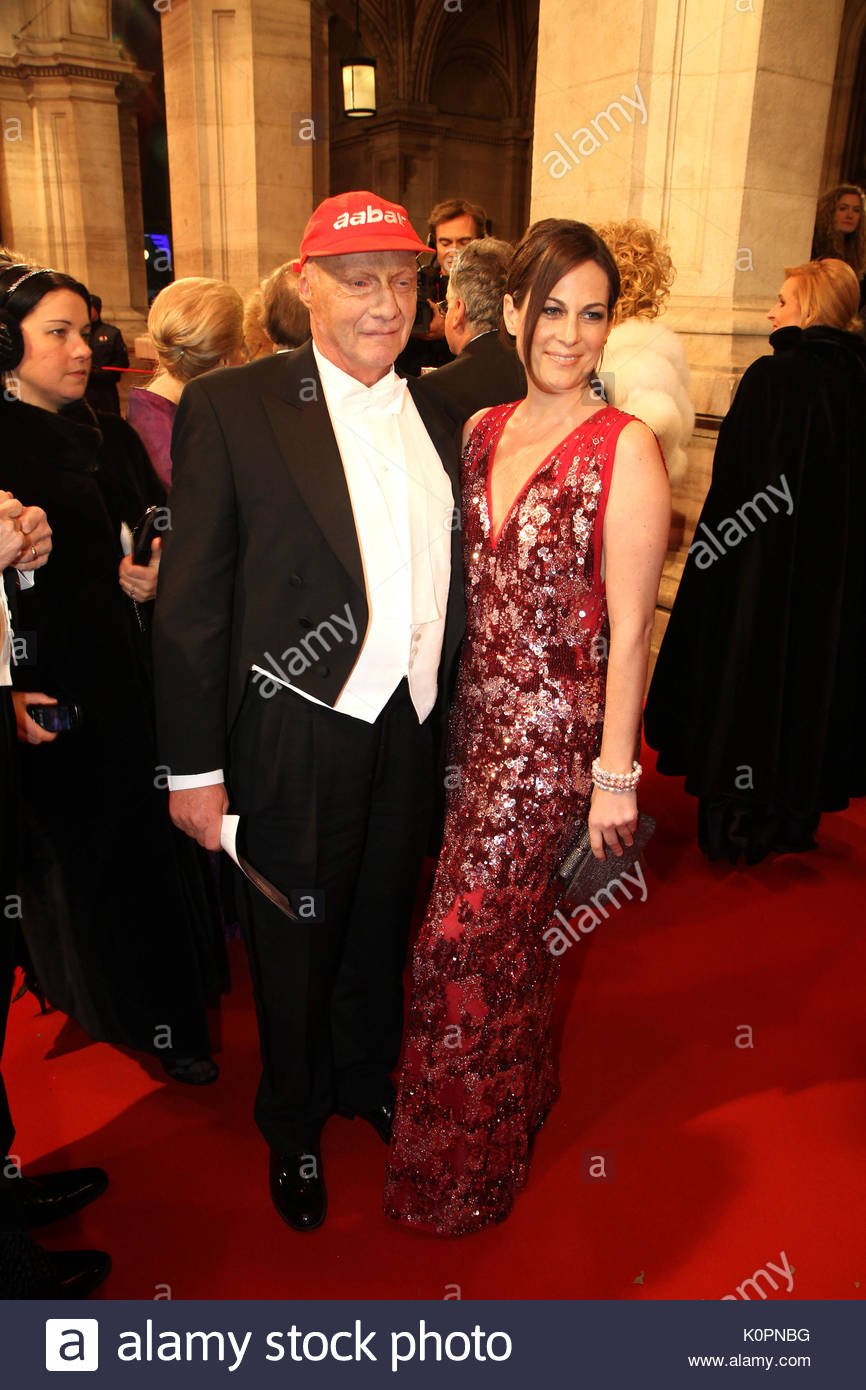 Niki Lauda and wife Birgit. Celebrities attend the Opernball (Opera ...