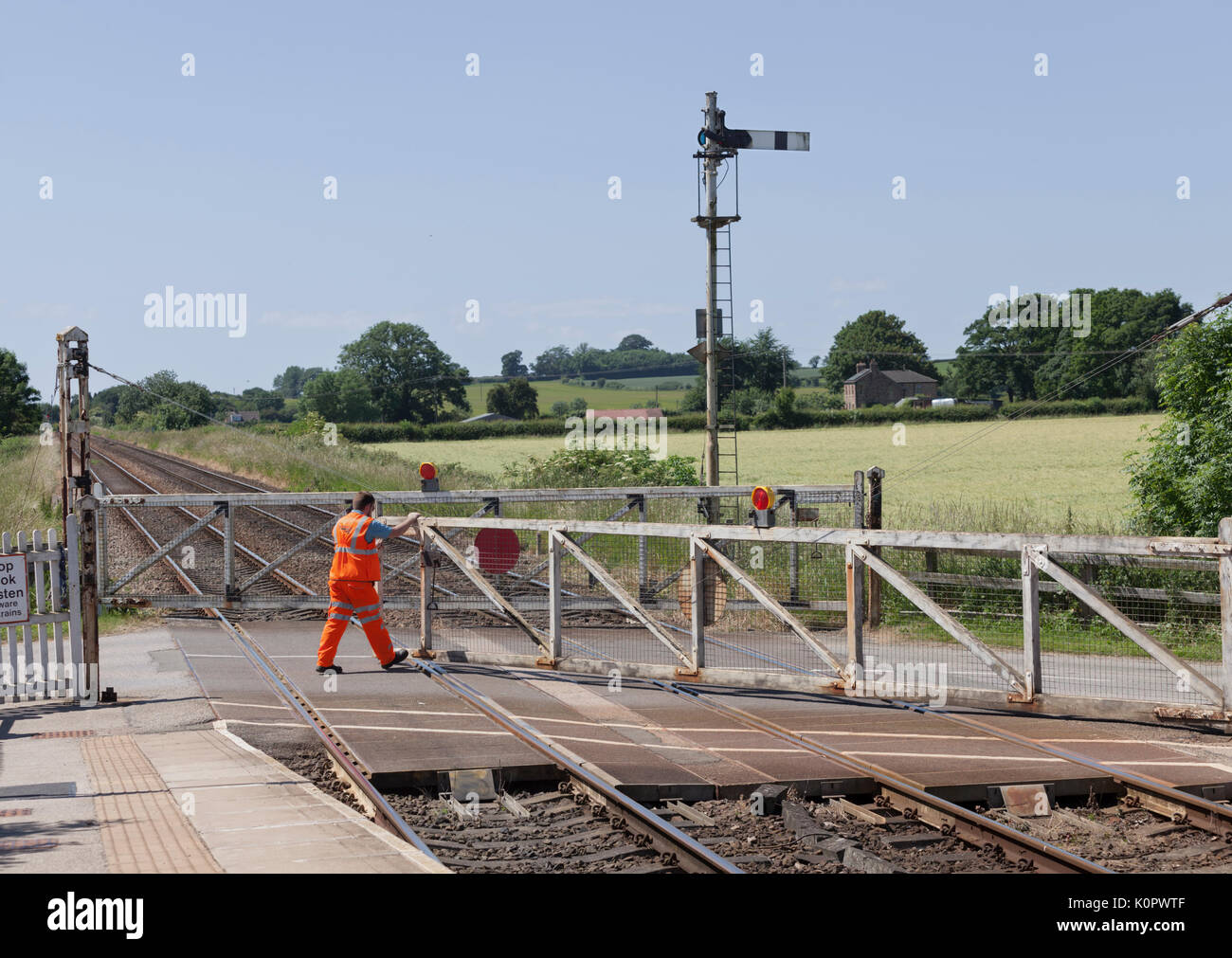 Manual Railway Crossing Stock Photos & Manual Railway Crossing Stock ...