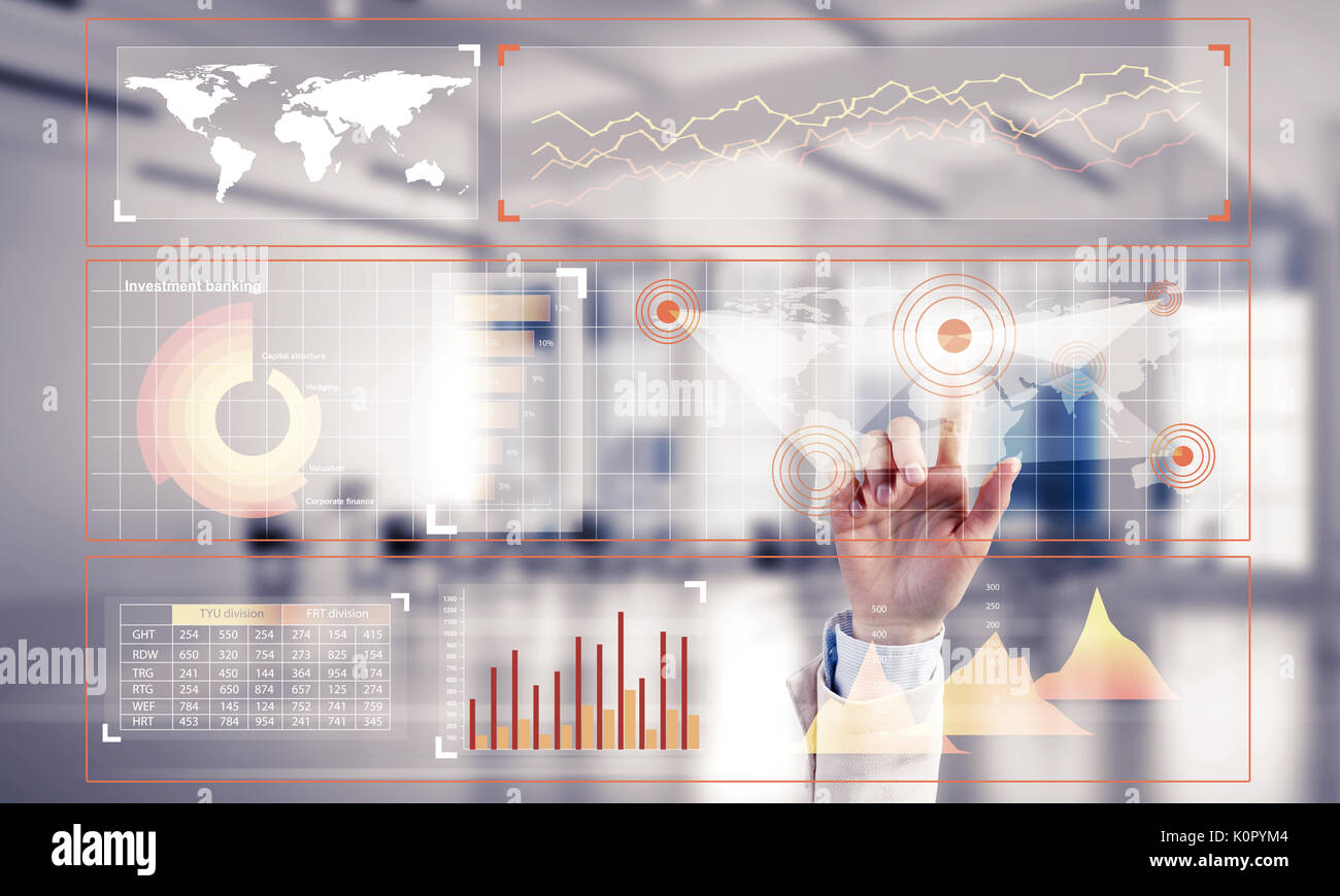 Concept of using modern technologies for business globalization Stock ...