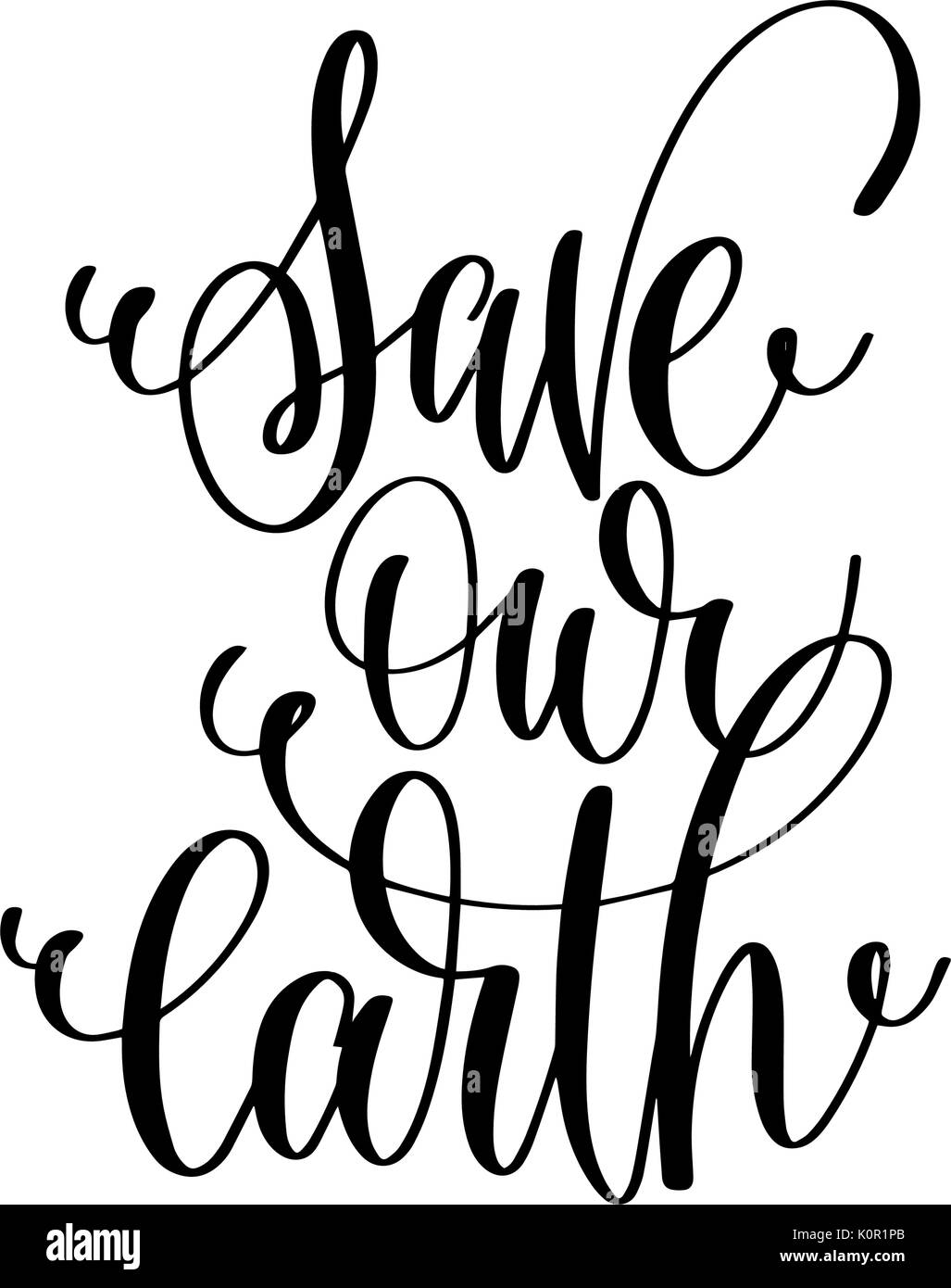 Save earth poster Black and White Stock Photos & Images - Alamy