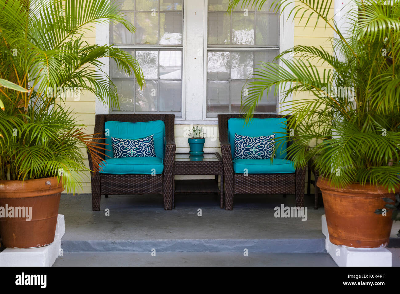 Two cahiors an porch in Key West Florida Stock Photo - Alamy