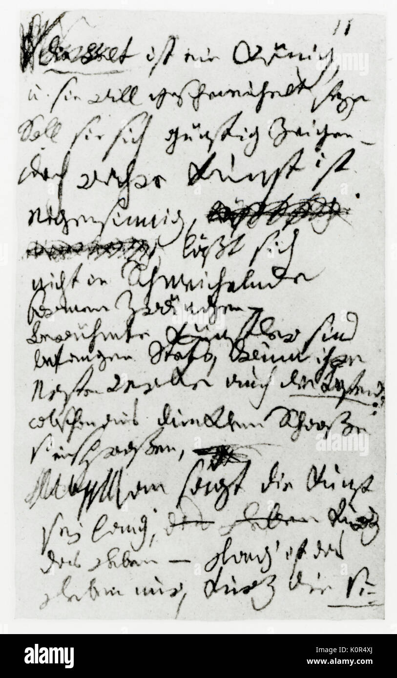 Handwritten Beethoven Sheet Music