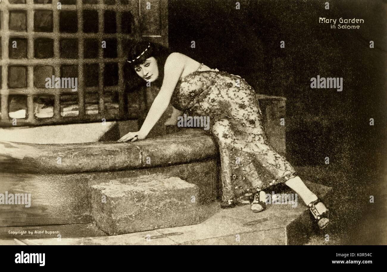 Mary Garden as Salome. Scottish soprano. Appeared in Richard Strauss ...