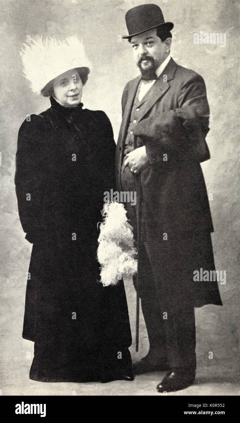 Claude Debussy and wife Emma Bardac - portrait. French composer, 22 ...