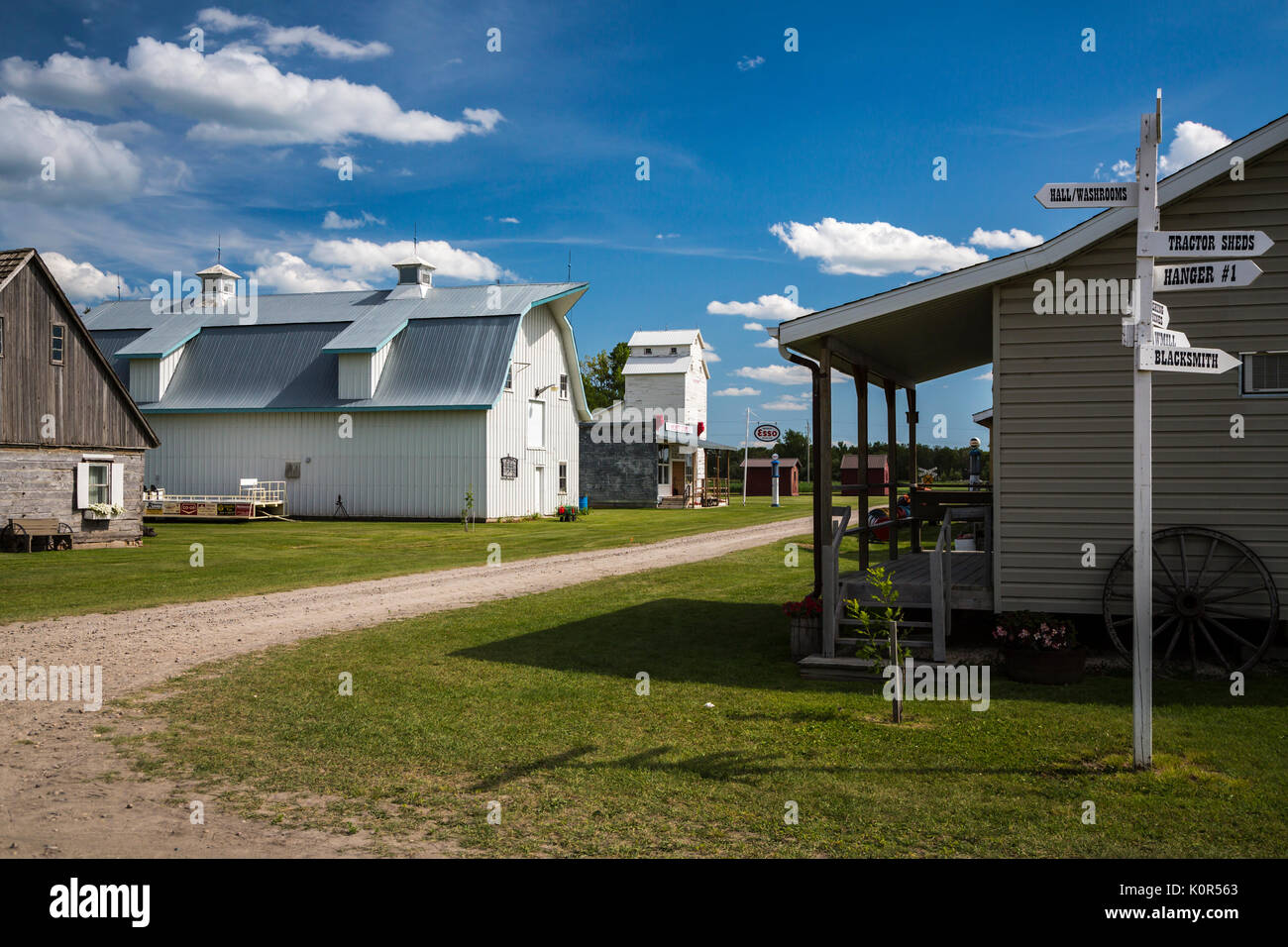 A Mennonite home and barn at the Pembina Threshermen's Museum, Winkler ...