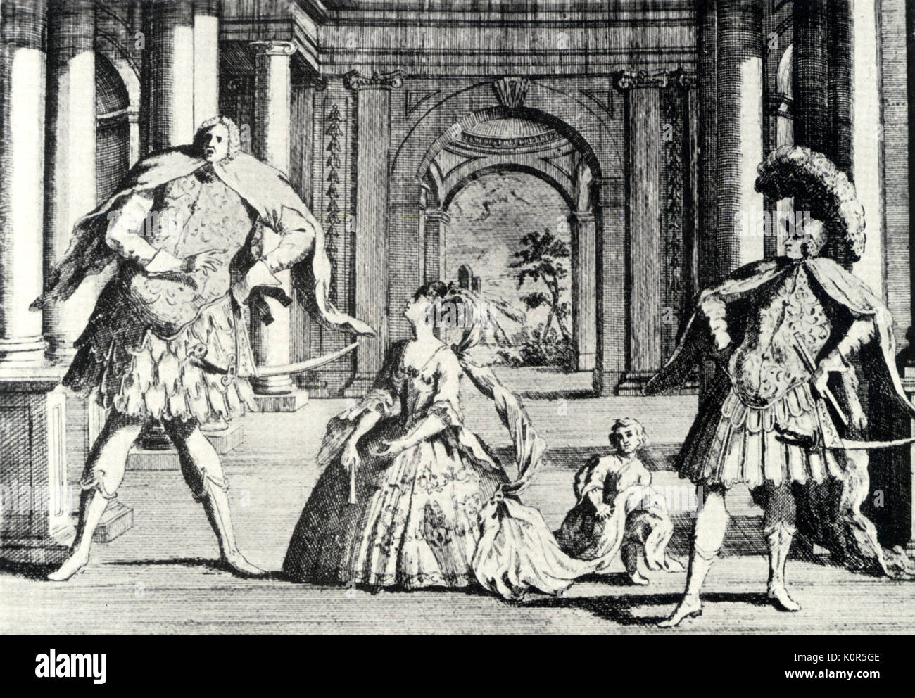 Caricature of Senesino (castrato known for his height), Francesca ...