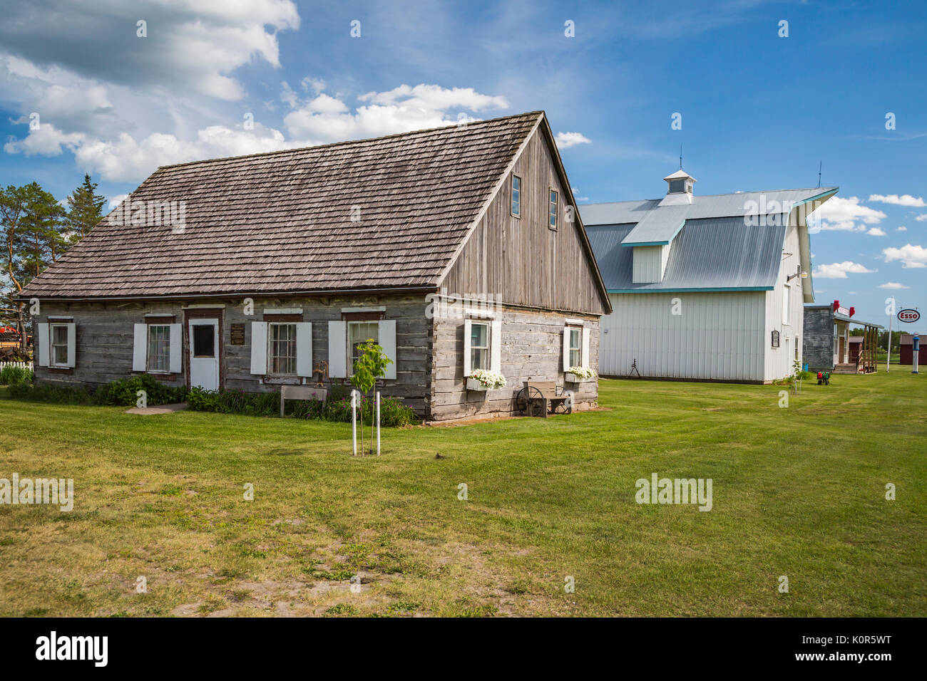 A Mennonite home and barn at the Pembina Threshermen's Museum, Winkler ...