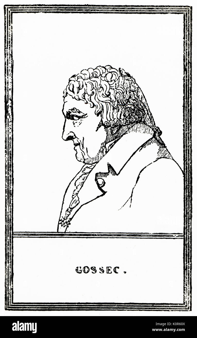 GOSSEC, Francois Joseph. Belgian-French composer, 1734-1829. Composer ...