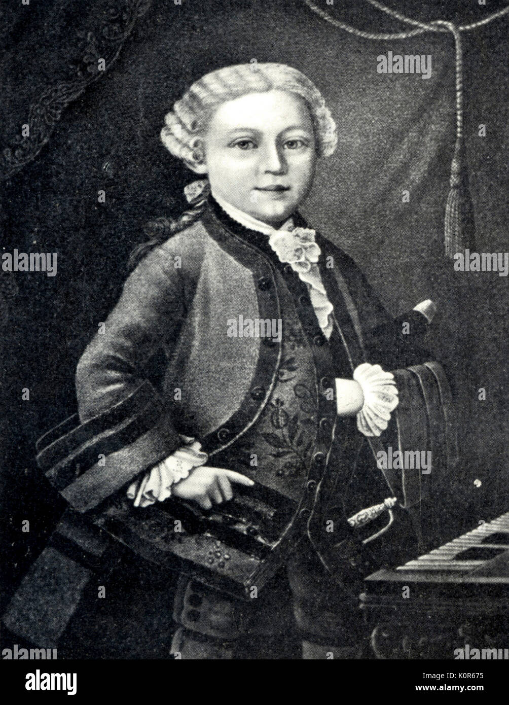 Wolfgang Amadeus Mozart, aged 6. Austrian composer, 1756-1791 Stock ...