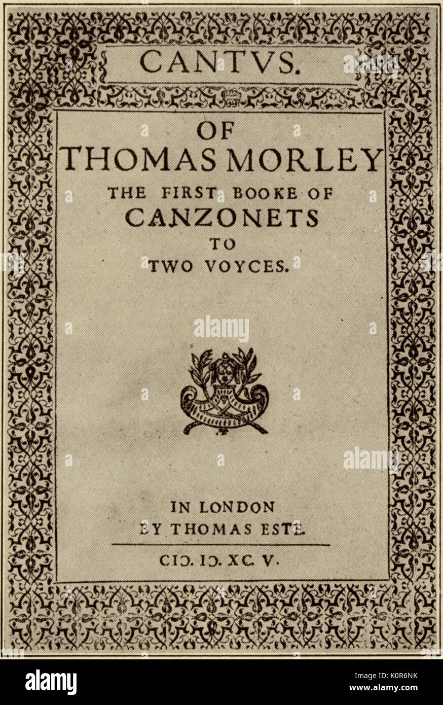 Thomas morley hi-res stock photography and images - Alamy