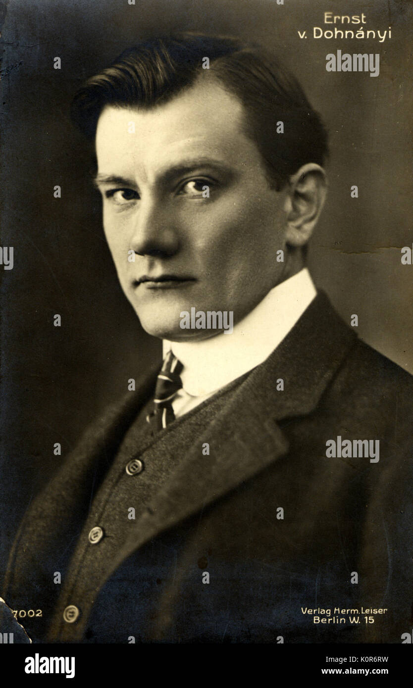 Ernst von Dohnanyi portrait Hungarian pianist and composer, 1877-1960 ...