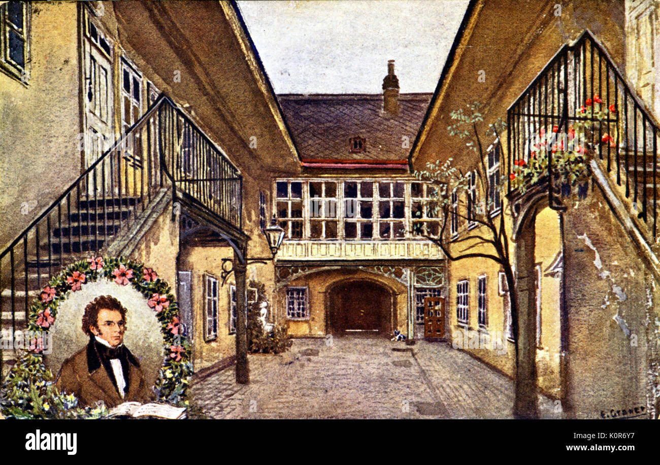 Franz Schubert's birthplace in Vienna IX . Nussdorferstrasse 54, with ...