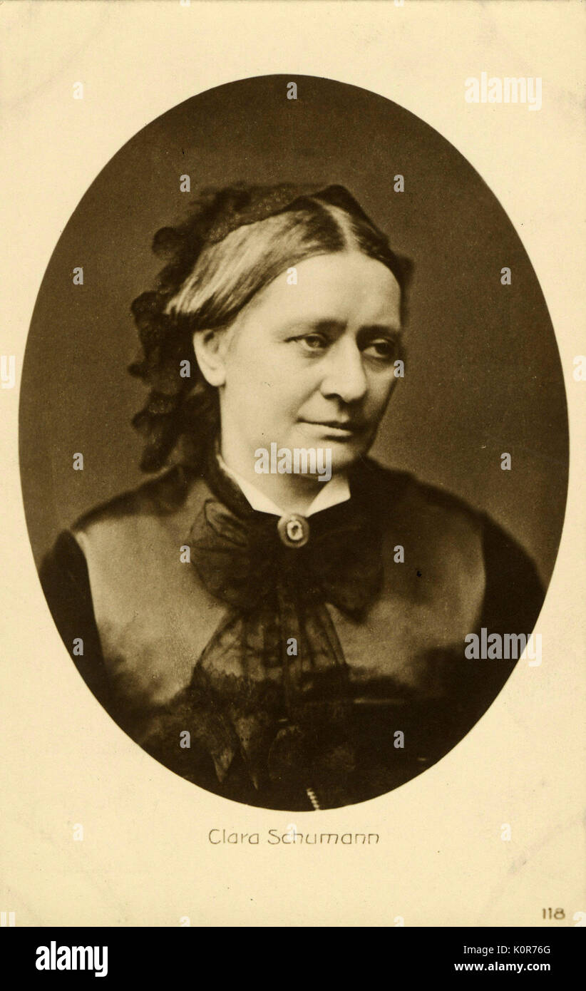 Clara Schumann photograph in middle age. German pianist and composer ...