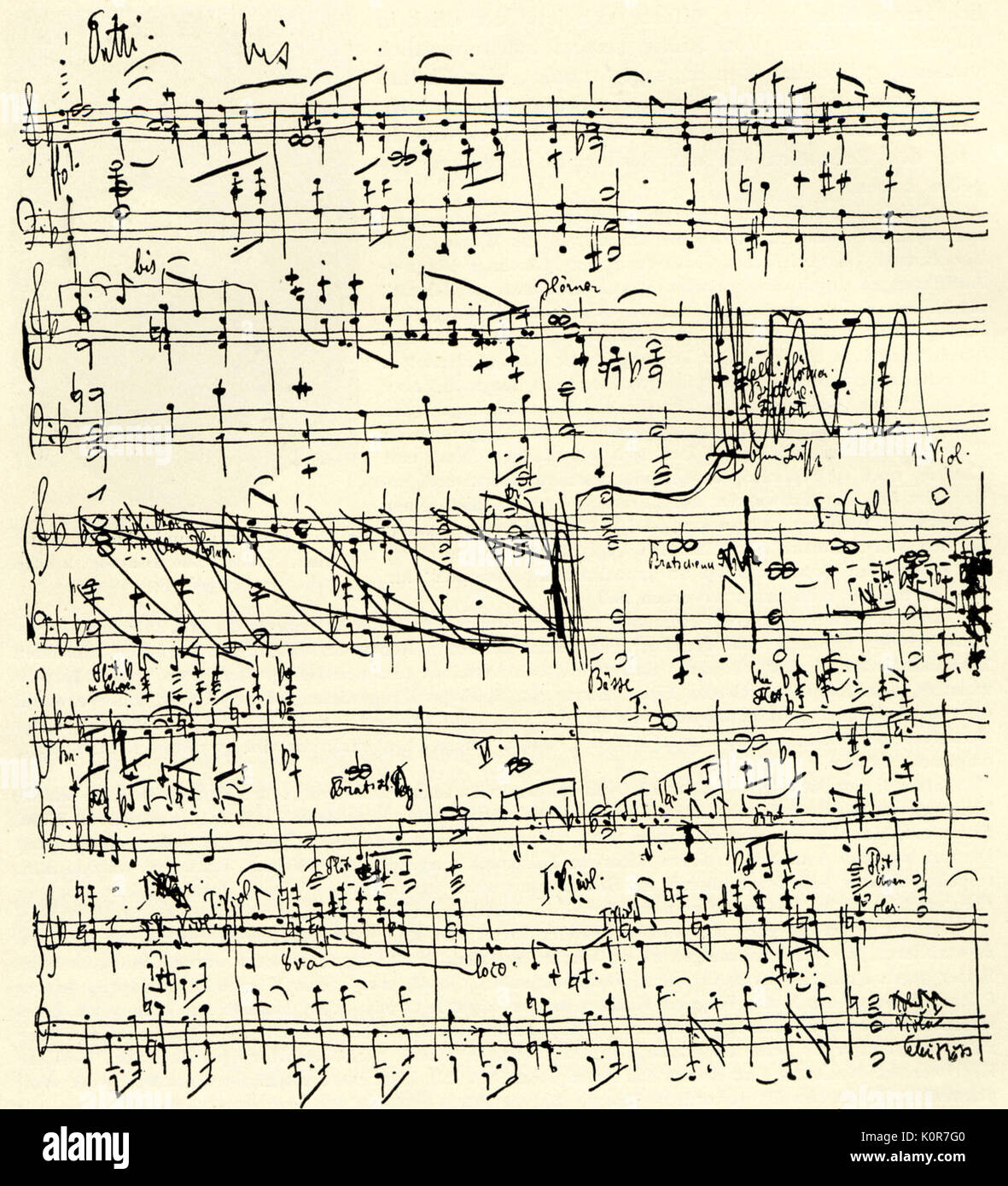 Strauss, Richard composition when aged 14 from a Maths exercise book ...