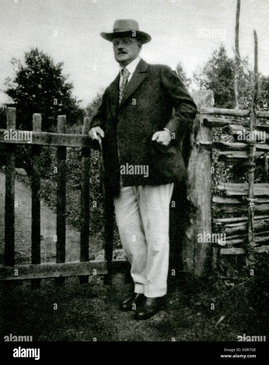 Jean Sibelius in summer, Kuhmoinen, 1912. Finnish composer, 1865-1957 Stock Photo - Alamy