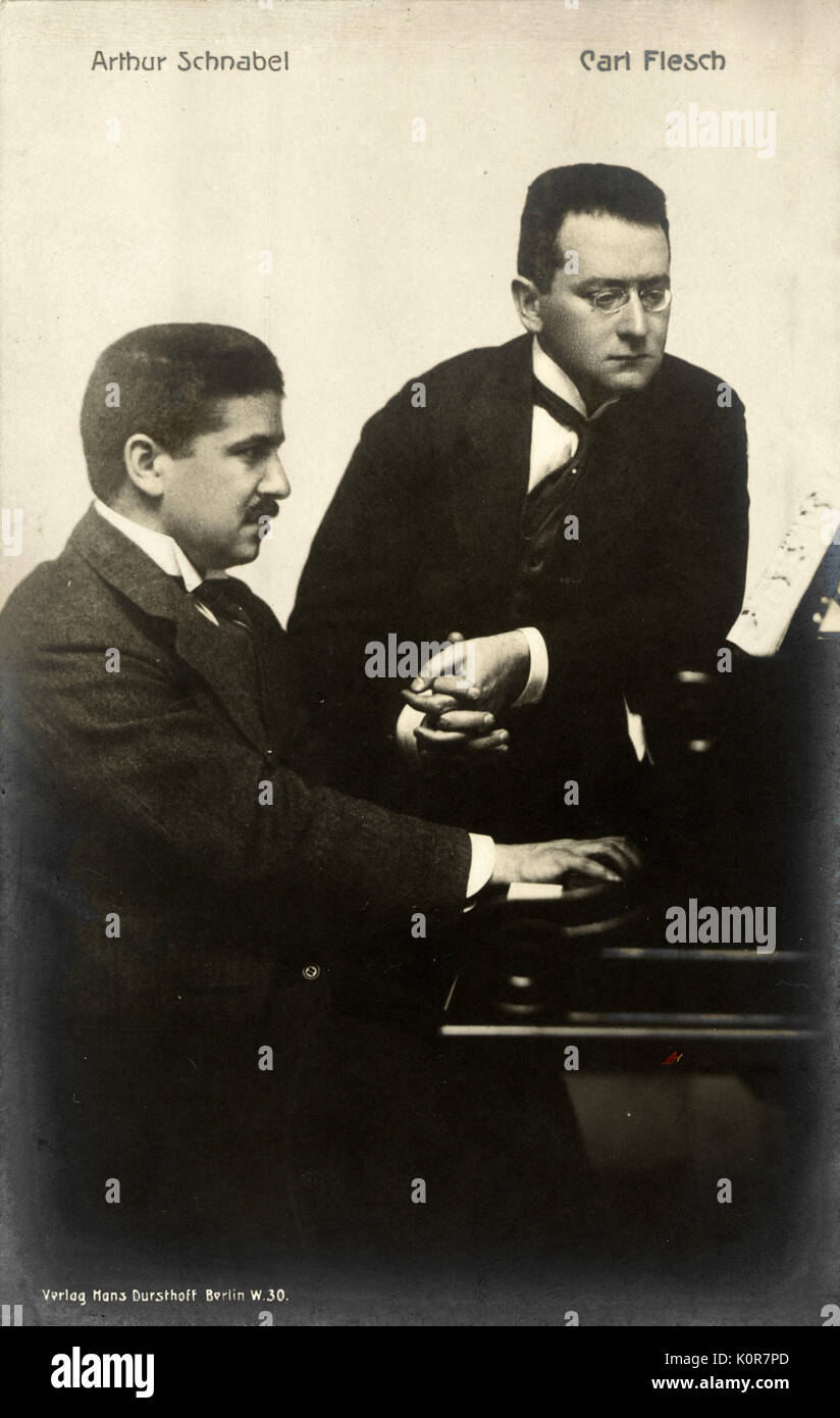 Schnabel, Artur and Carl Flesch Austrian pianist & composer 1882- 1951 ...