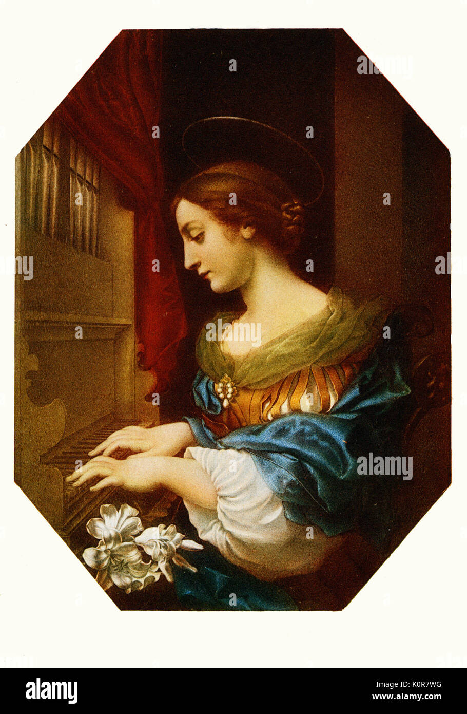 Saint Cecilia playing the organ by Carlo Dolci (1617 - 1686). Royal ...