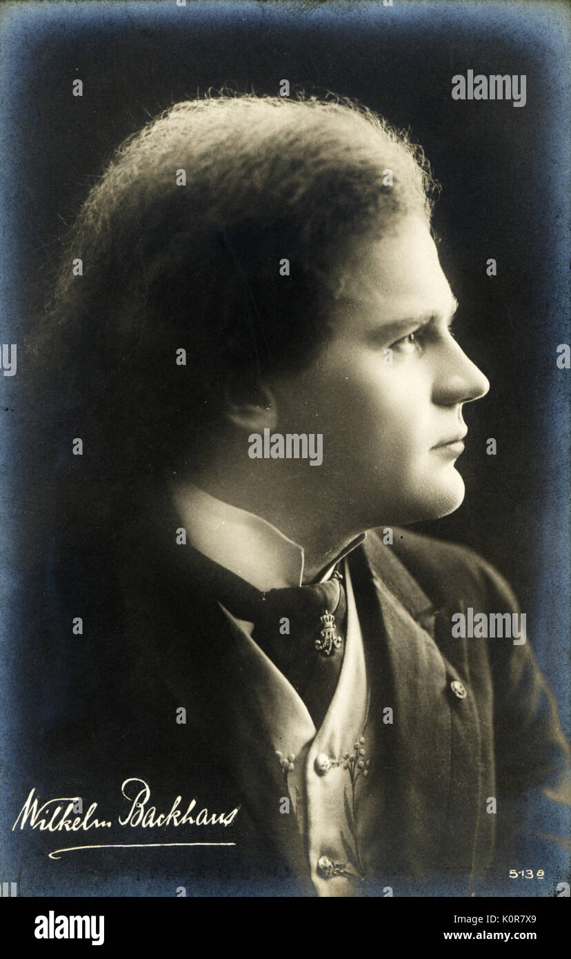 Wilhelm Backhaus -portrait. German pianist (1884-1969 Stock Photo - Alamy