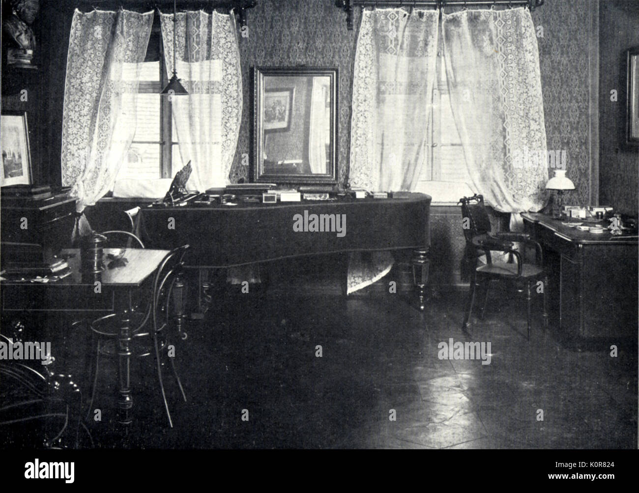 Johannes Brahms's piano room in Vienna. German composer ( 1833 - 1897 ...
