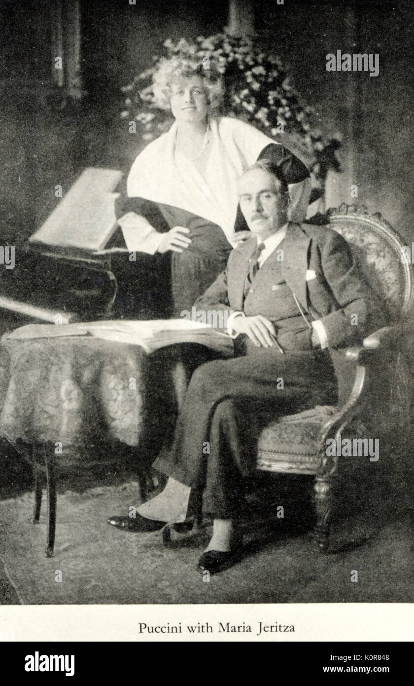 Giacomo Puccini with Maria Jeritza. Jeritza was the first Vienna Minnie ...