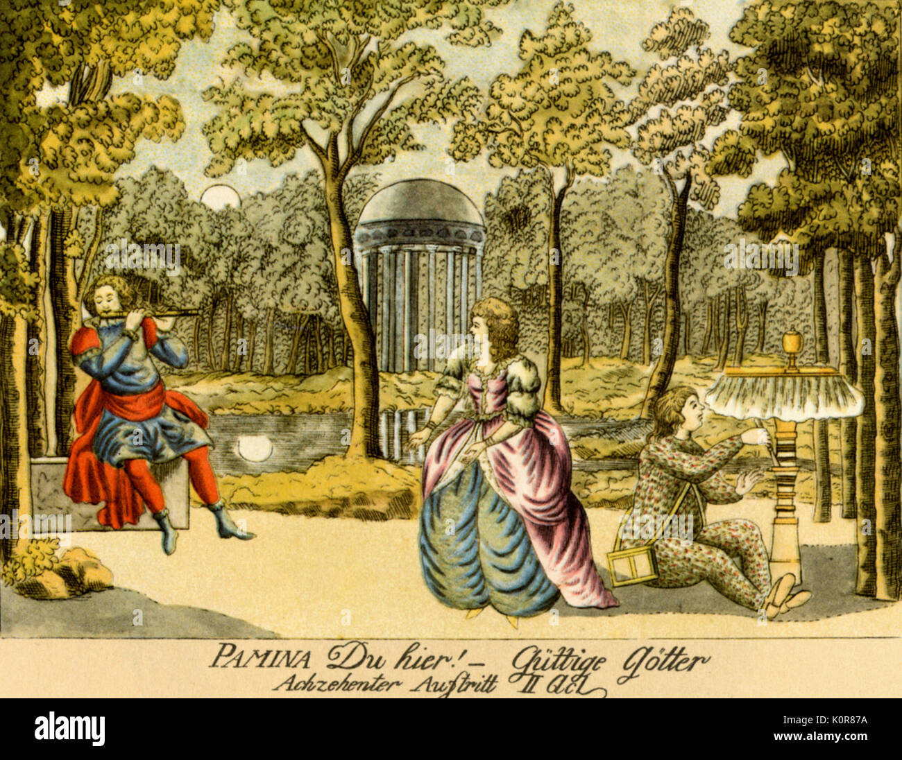 Wolfgang Amadeus Mozart's 'Magic Flute'. Contemporary production of the ...