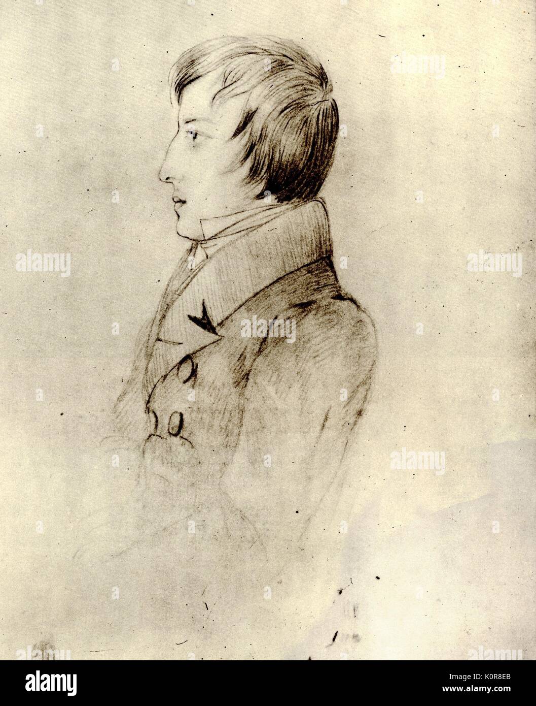 CHOPIN, Frederic by Eliza Radziwill 4th Nov 1829 Drawing done while ...