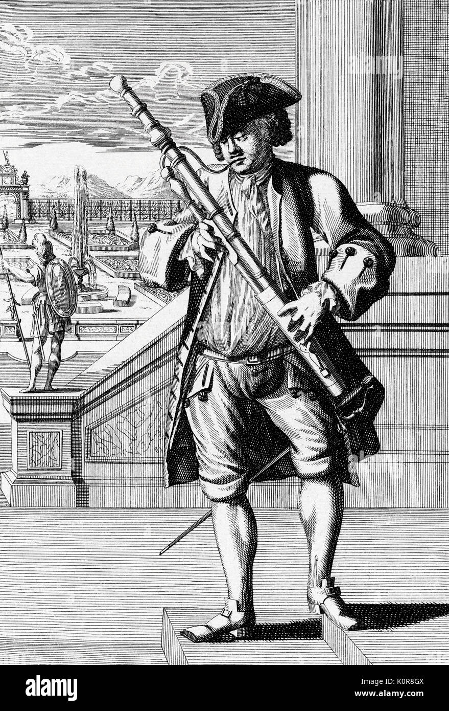 Instruments. Wind. BASSOONIST Baroque By Johann Christoph Weigel (1661 ...